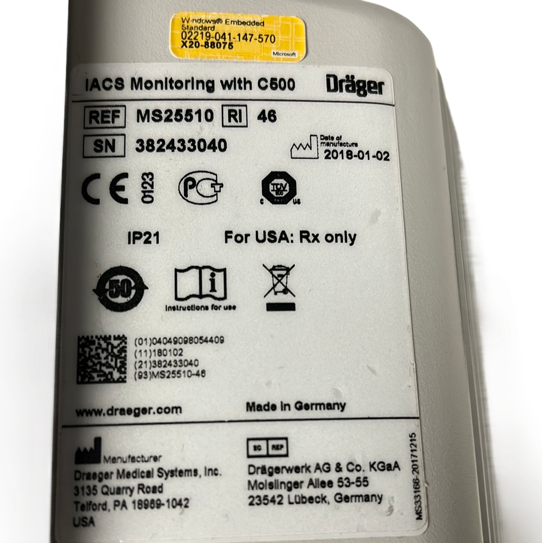 Drager Infinity C500 moniteur Acute care system – euro-medical.fr