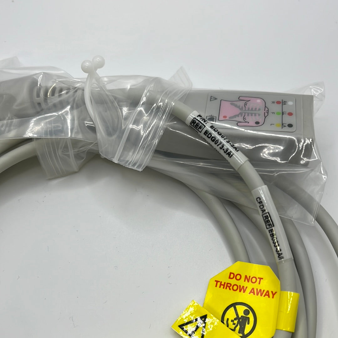 3 Lead ECG trunk cable Philips Compatible M1669A – euro-medical.fr